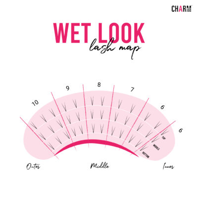 Mastering The Stunning Wet Look Lash Extensions Mapping