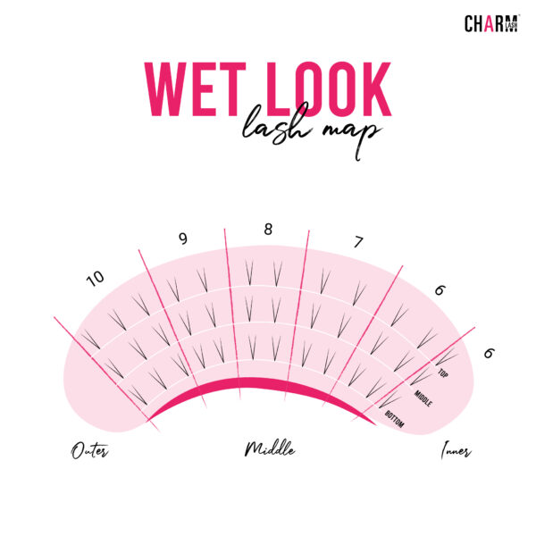 Mastering The Stunning Wet Look Lash Extensions Mapping