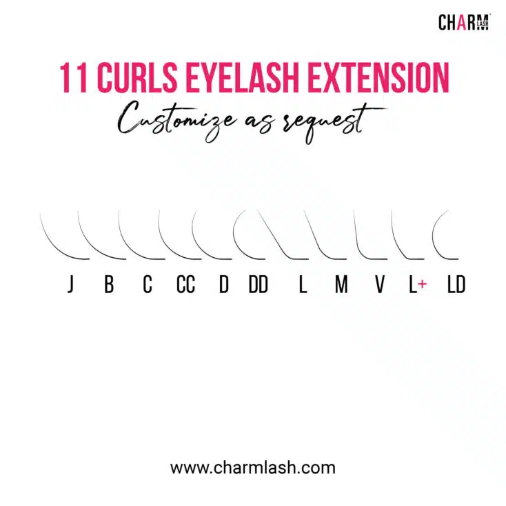 Different eyelash curls store