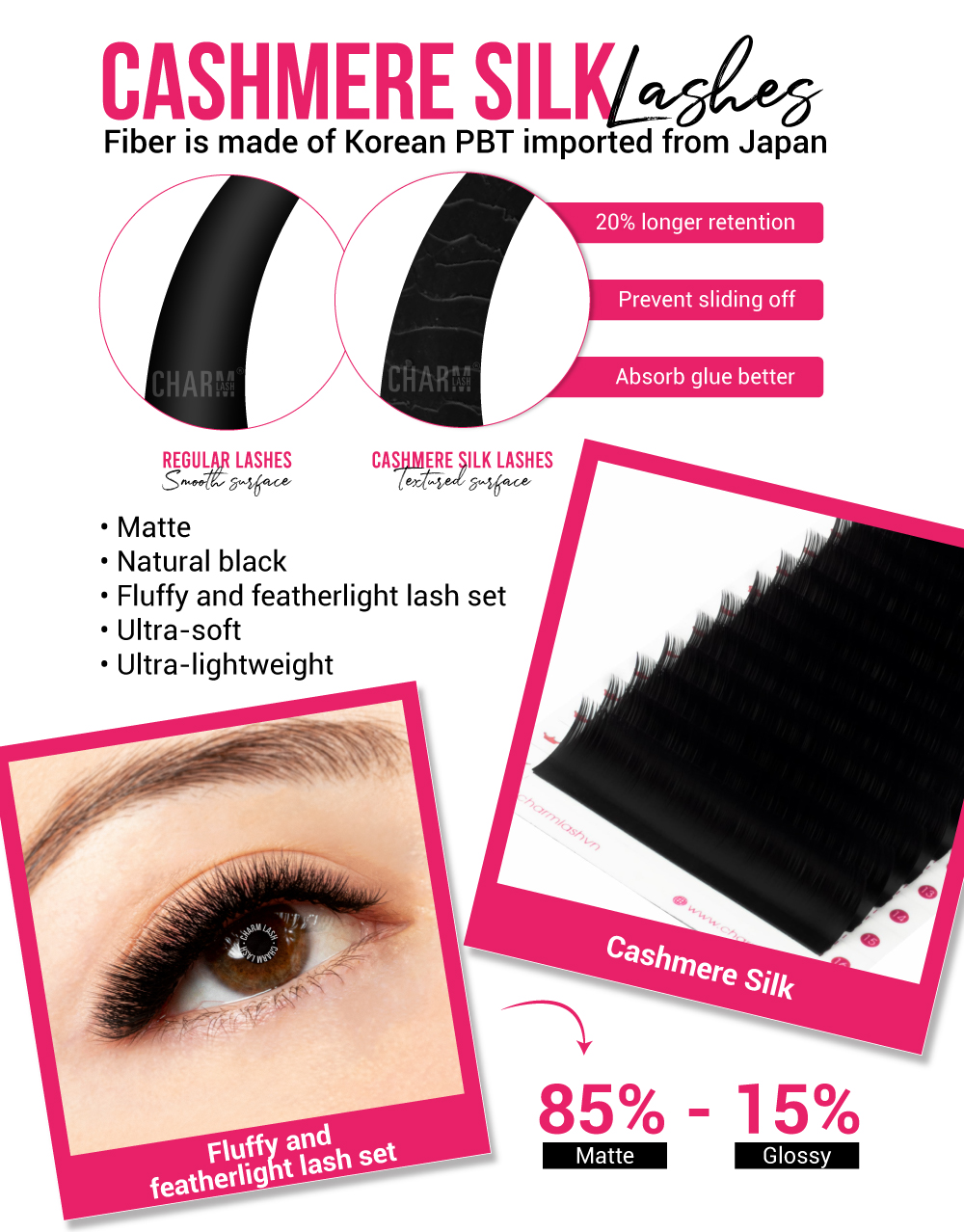 Exploring CharmLash's Types Of Eyelash Materials For Every Look